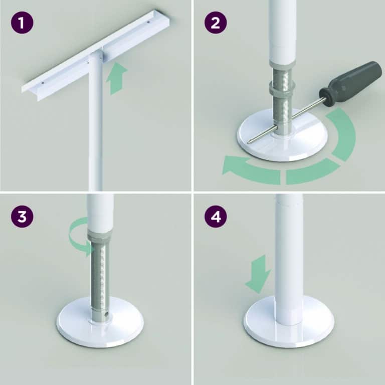 HealthCraft Products - SuperPole™ Transfer Pole Floor to Ceiling Grab bar