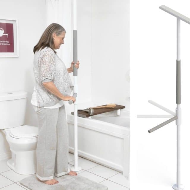 SuperPole™ with SuperBar™ Transfer Pole - No Drill Grab Bar