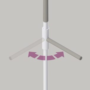 SuperPole™ with SuperBar™ Transfer Pole - No Drill Grab Bar