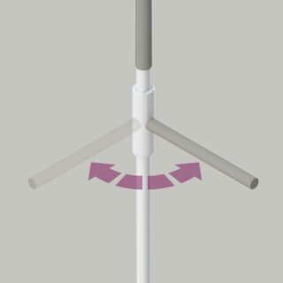 SuperPole™ with SuperBar™ Transfer Pole - No Drill Grab Bar