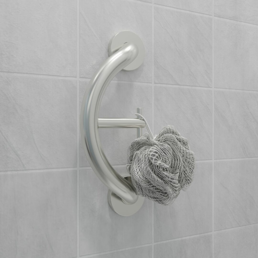 PLUS Towel & Robe Hook + Grab Bar Combo (ADA Compliant)
