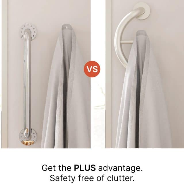 PLUS Towel & Robe Hook + Grab Bar Combo (ADA Compliant)