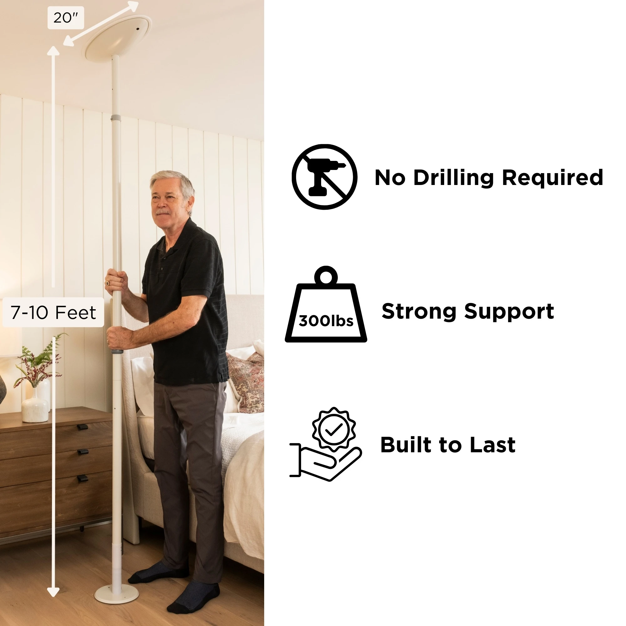 HealthCraft Products - uPole™ Safety Pole (7-10 Feet)